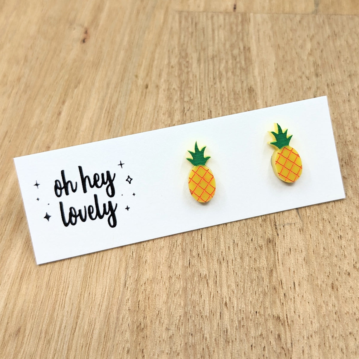 'Pineapple' Mini Stud Earrings – Oh Hey Lovely
